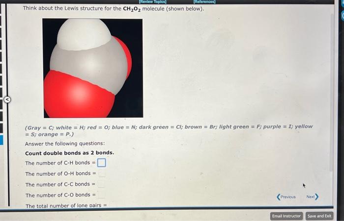 Solved Draw a Lewis structure for the CH4O molecule, using | Chegg.com