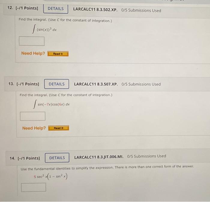 Solved 12. [-11 Points) DETAILS LARCALC11 8.3.502.XP. 0/5 | Chegg.com Solved 12. [-11 Points) DETAILS LARCALC11 8.3.502.XP. 0/5 | Chegg.com