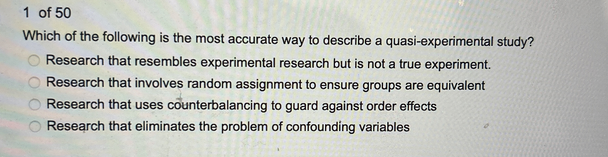 Solved 1 ﻿of 50Which of the following is the most accurate | Chegg.com