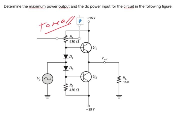 Solved Determine the maximum power output and the dc power | Chegg.com