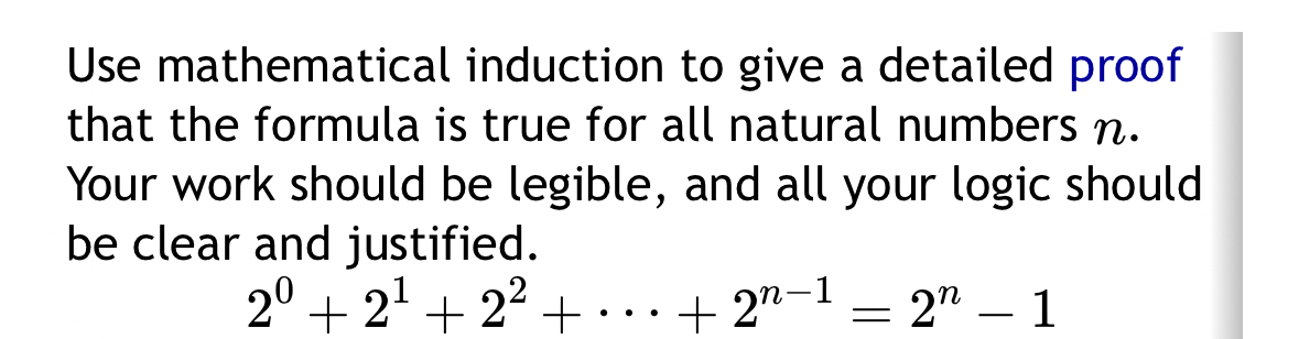 Solved Use mathematical induction to give a detailed proof | Chegg.com