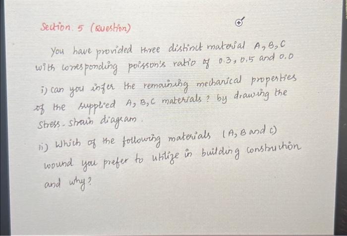 Solved Section 5 (Question) You have provided three distinct | Chegg.com