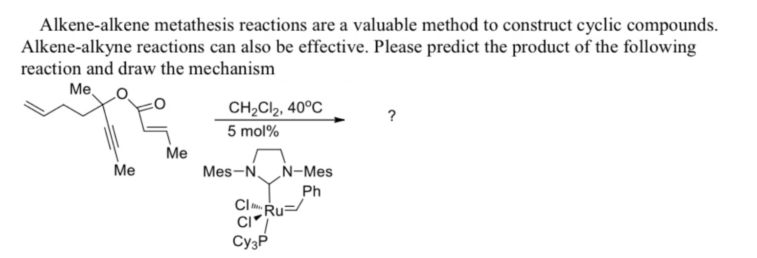 Solved Alkene-alkene metathesis reactions are a valuable | Chegg.com