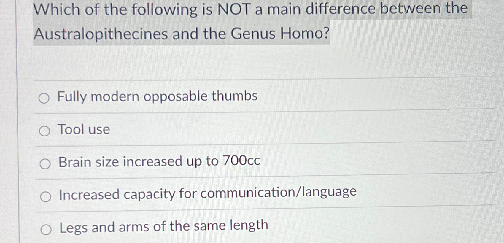 Solved Which of the following is NOT a main difference | Chegg.com