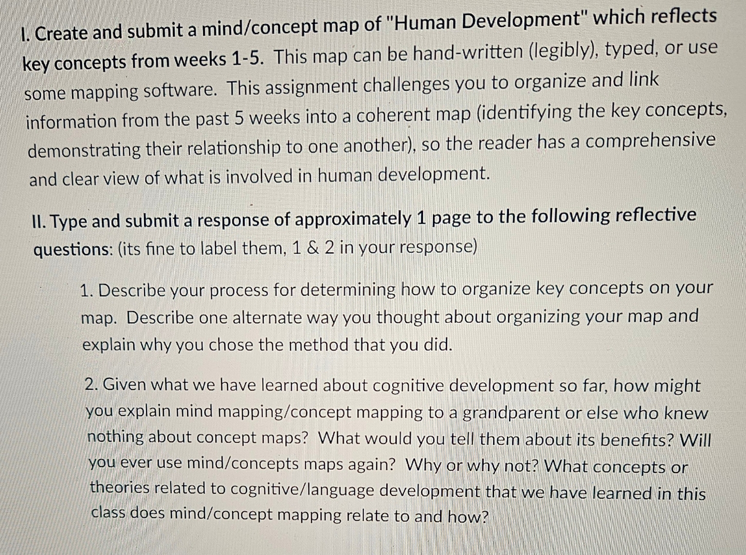 Solved Create and submit a mind/concept map of "Human | Chegg.com