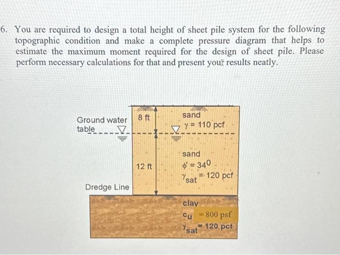 Solved You are required to design a total height of sheet | Chegg.com