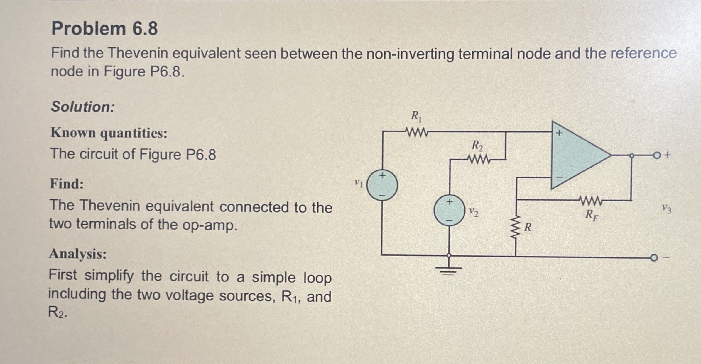Solved Problem 6.8Find the Thevenin equivalent seen between | Chegg.com