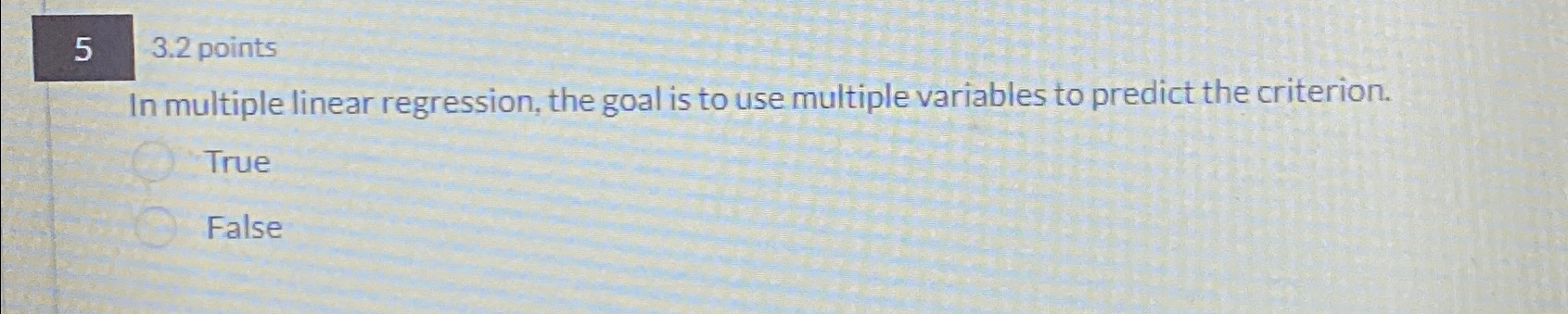 Solved 5,3.2 ﻿pointsIn multiple linear regression, the goal | Chegg.com