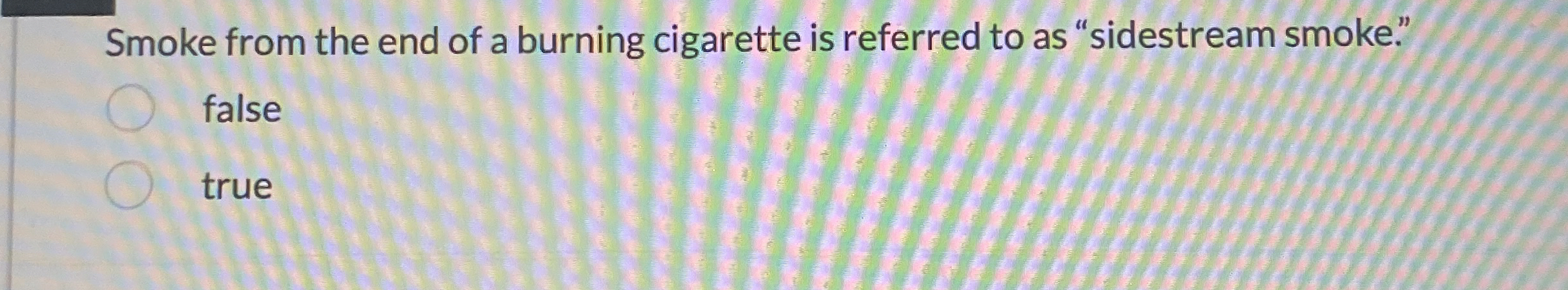 Solved Smoke from the end of a burning cigarette is referred | Chegg.com