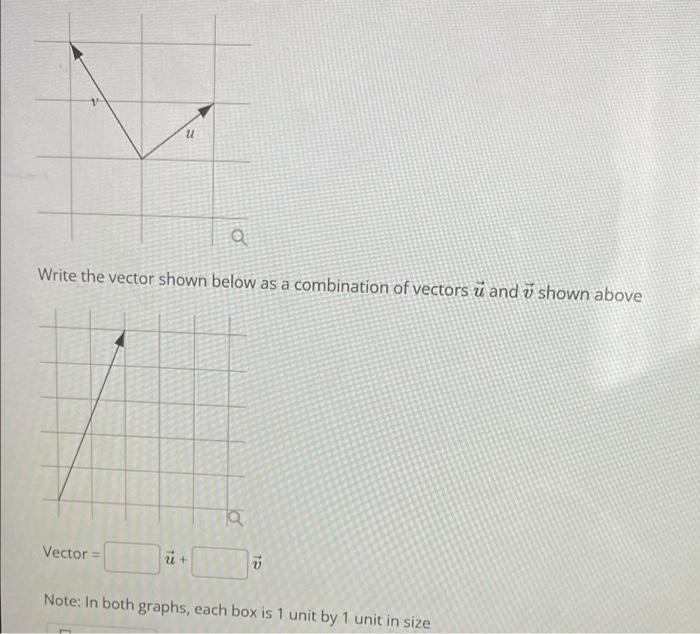 Solved u a Write the vector shown below as a combination of | Chegg.com