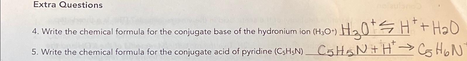 Solved Extra Questions4. ﻿Write the chemical formula for the | Chegg.com