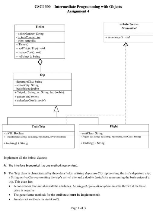 Solved CSCI 300 - Intermediate Programming with Objects | Chegg.com