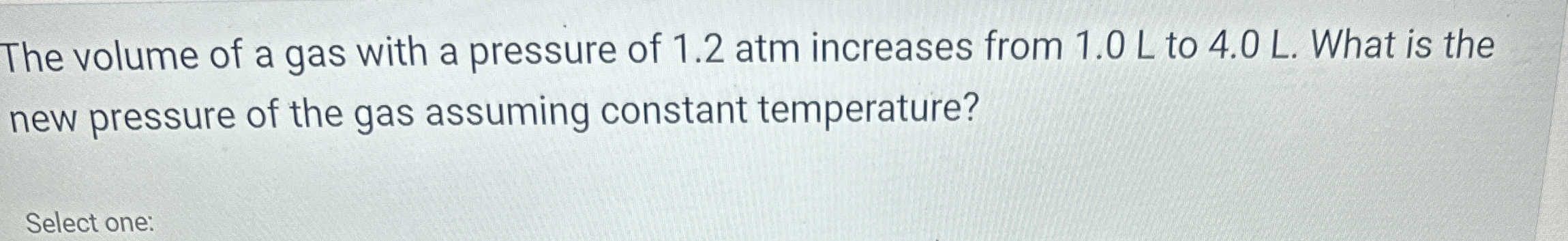 High Quality SOLUTION The volume of a gas with a pressure of 1.2 ﻿atm | Chegg.com