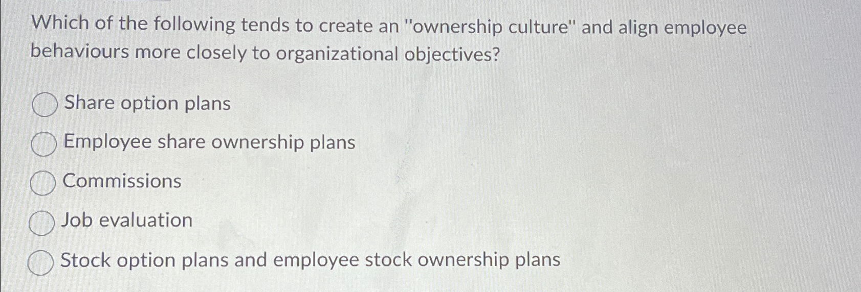 Solved Which of the following tends to create an "ownership | Chegg.com