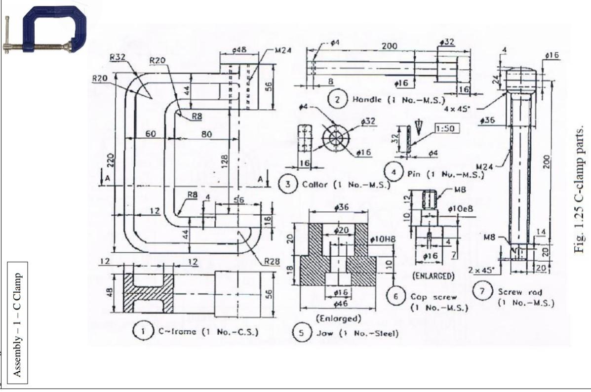 Solved Construct the assembly drawing and Bill of Material | Chegg.com