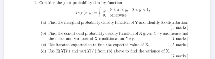 Solved 1. Consider the joint probability density function 0 | Chegg.com