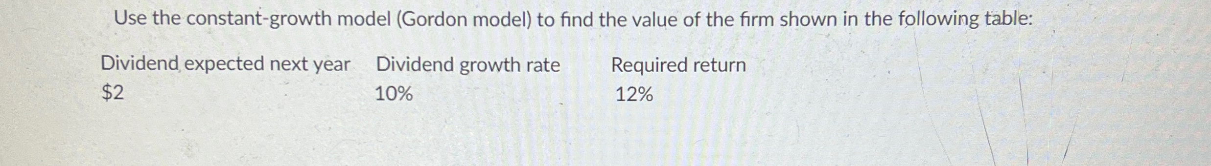 Solved Use the constant-growth model (Gordon model) ﻿to find | Chegg.com