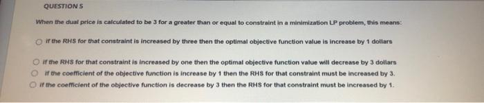 Solved QUESTION 1 A feasible constraint that does not affect | Chegg.com