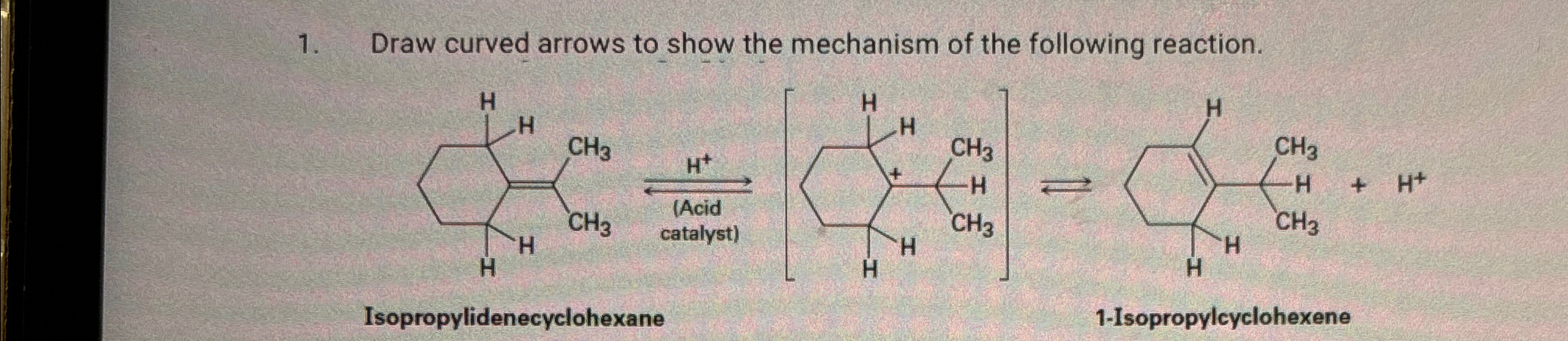 Solved Draw curved arrows to show the mechanism of the | Chegg.com