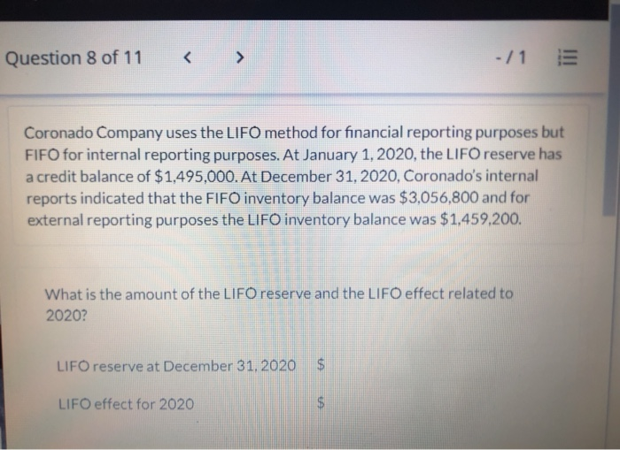 Solved Question 8 of 11
