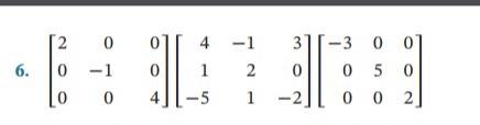Solved ⎣⎡2000−10004⎦⎤⎣⎡41−5−12130−2⎦⎤⎣⎡−300050002⎦⎤In | Chegg.com