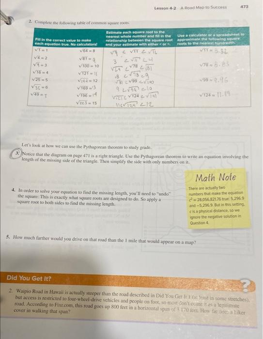 Solved Lesson 4-2. A Robd fagp to Success A73 2. Complete | Chegg.com
