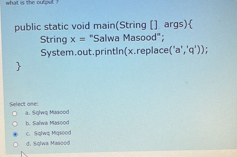 Solved what is the output?public static void main(String [] | Chegg.com