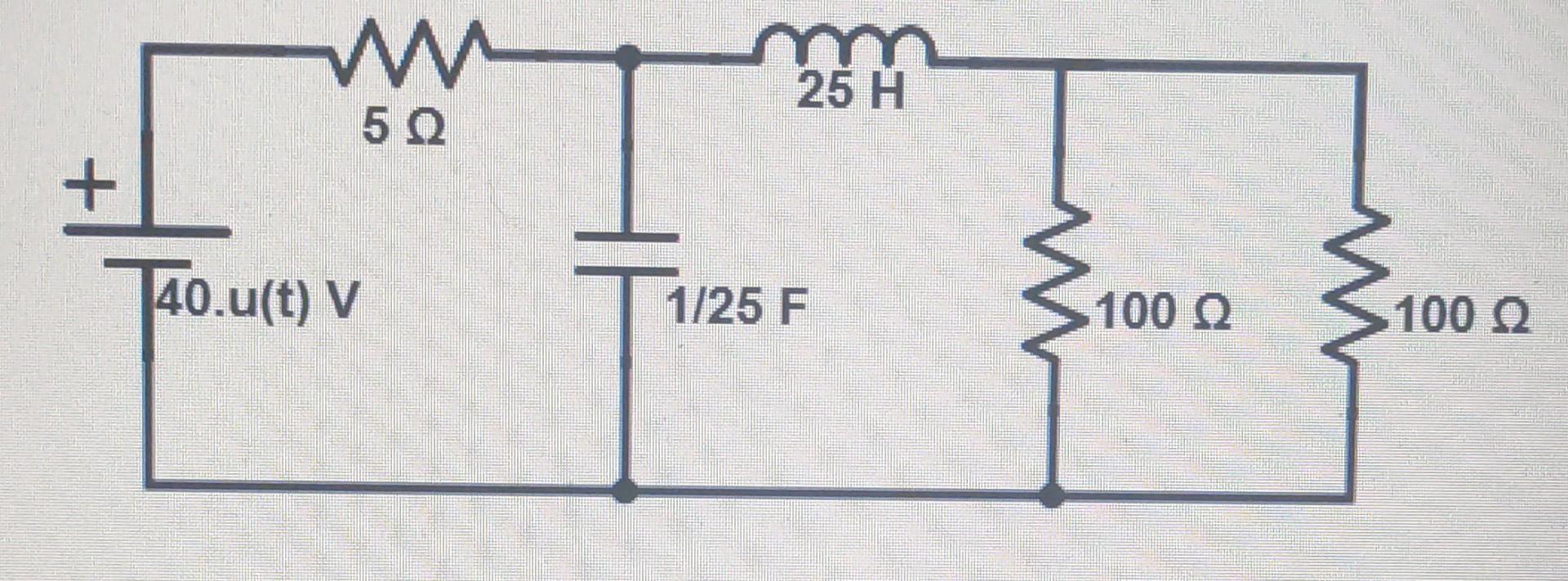 Solved Consider the circuit presented with zero initial | Chegg.com