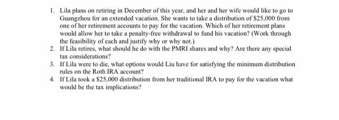 Solved Client Background: Lila Thompson is a remarkable | Chegg.com