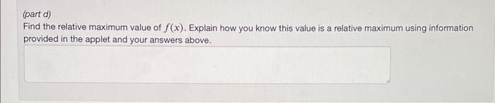 Solved The applet above shows the graph of the derivative, | Chegg.com
