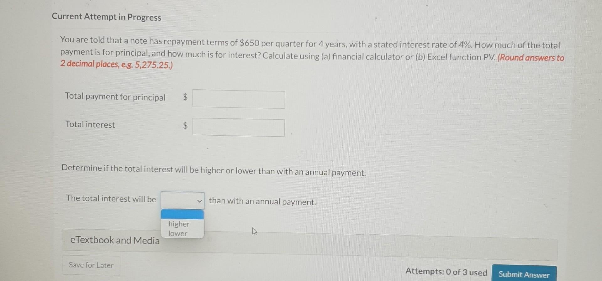 Solved You are told that a note has repayment terms of $650 | Chegg.com