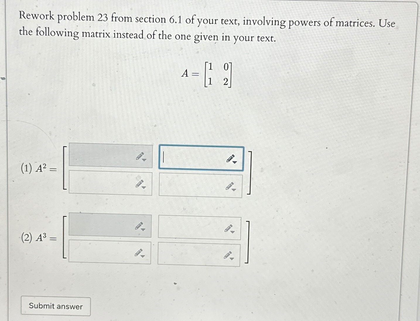 Rework problem 23 ﻿from section 6.1 ﻿of your text, | Chegg.com