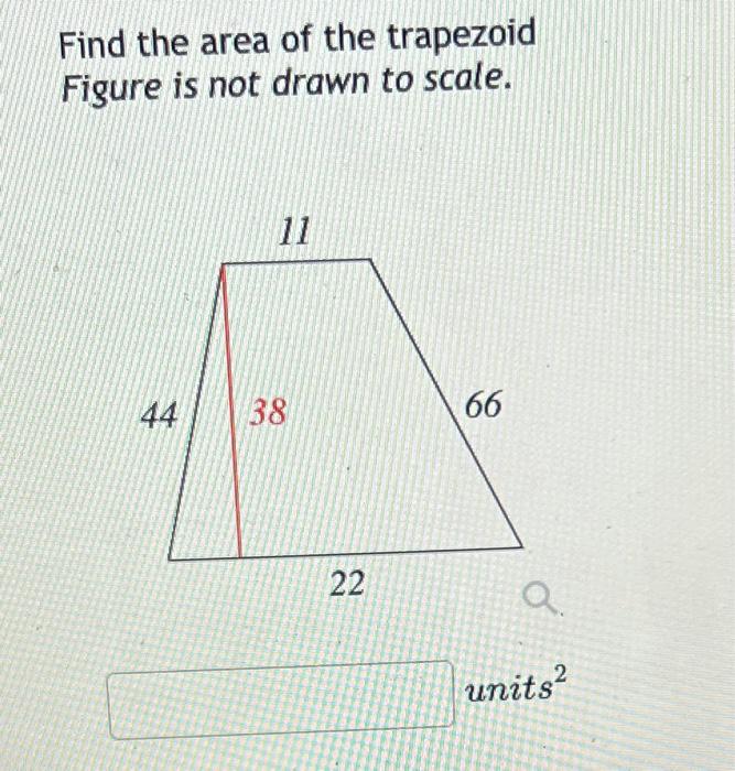 Solved Find the area of the trapezoid Figure is not drawn to | Chegg.com