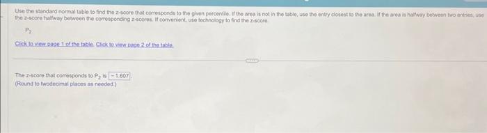 Solved Use the standard normal table io find the z-score | Chegg.com