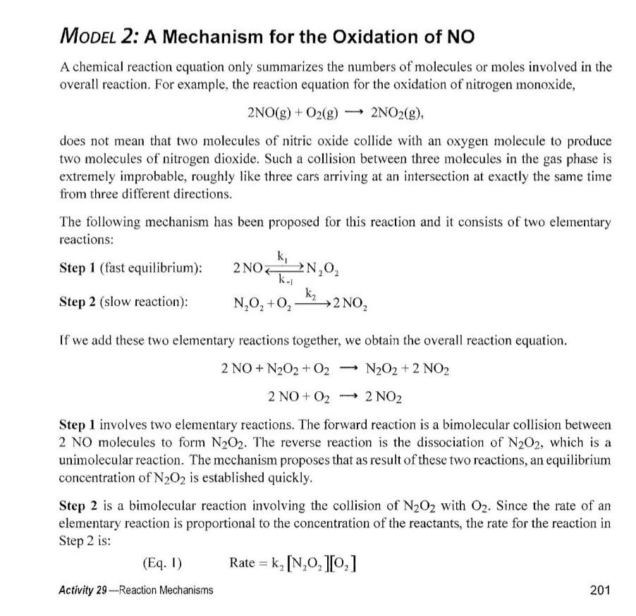 Solved Reaction Mechanisms WHY ? A reaction mechanism is a | Chegg.com