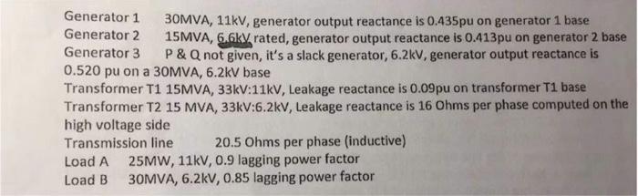 Solved Pin "10%. 3. (20 points) Per Unit Normalization. Find | Chegg.com