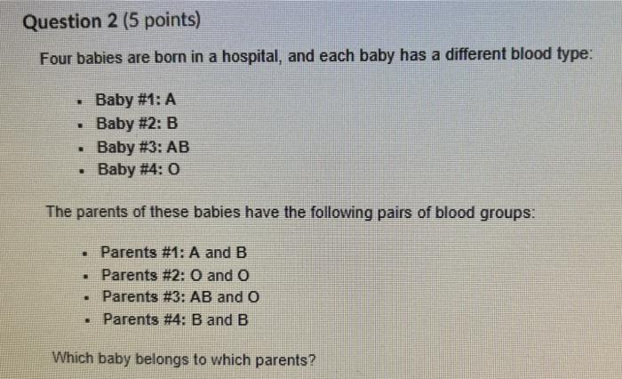 Solved Four babies are born in a hospital, and each baby has | Chegg.com