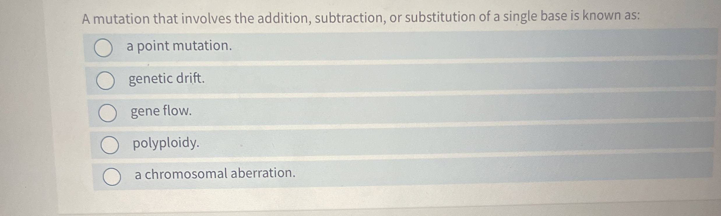 High Quality SOLUTION A mutation that involves the addition, subtraction, | Chegg.com