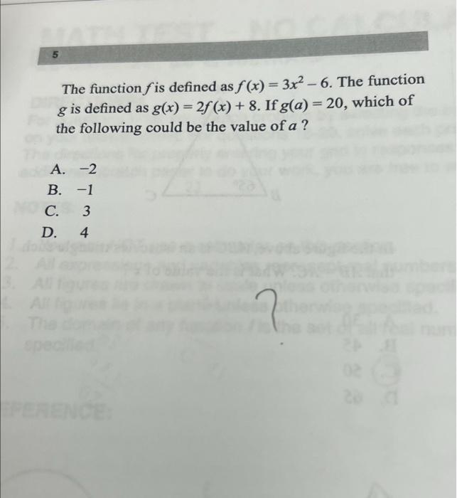 Solved The function fis defined as f(x) = 3x² - 6. The | Chegg.com
