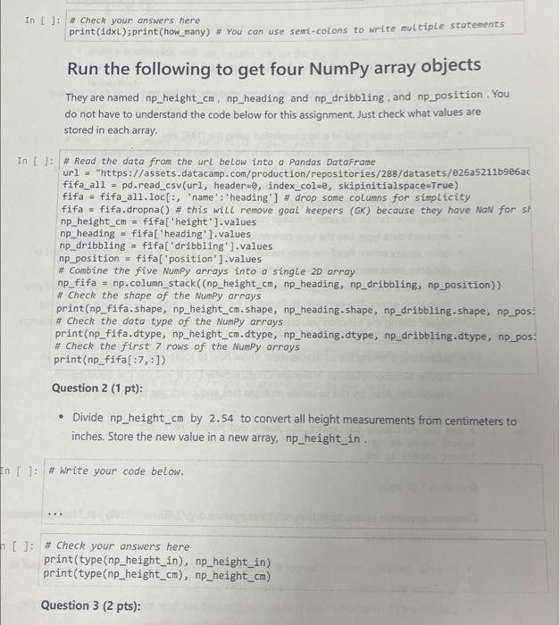 Solved * Check your answers here print(idxL); | Chegg.com