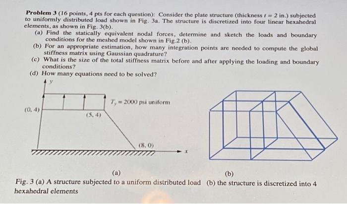 Solved Problem 3 (16 points, 4 pts for each question): | Chegg.com