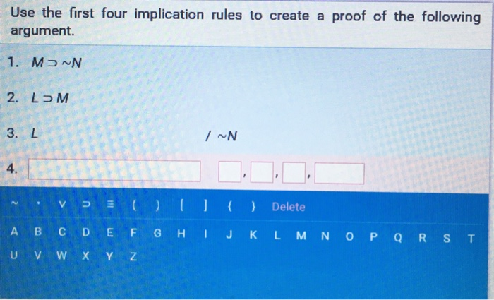 Solved use the first for implication was to create a proof | Chegg.com