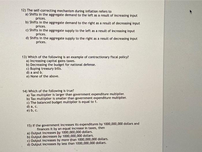 Solved 12) The self-correcting mechanism during inflation | Chegg.com