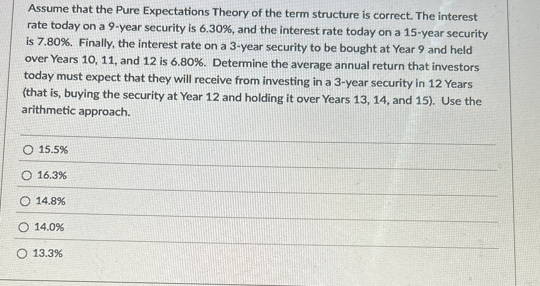 Solved Assume that the Pure Expectations Theory of the term | Chegg.com