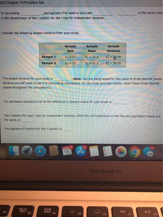 Solved Do Chapter 14 Problem Set Is The Value Used In