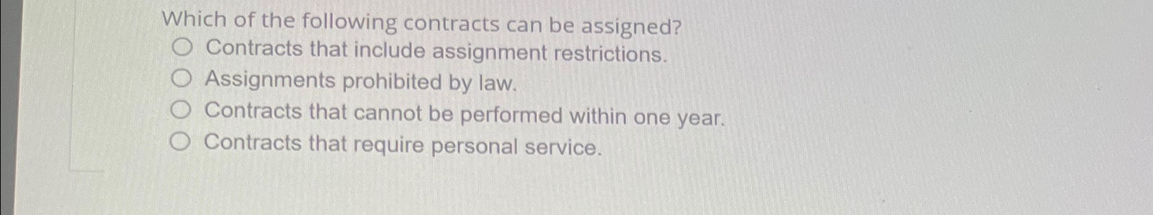 Solved Which of the following contracts can be | Chegg.com