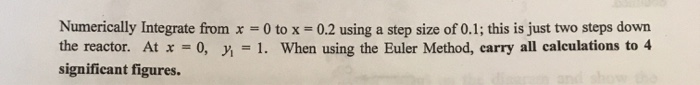 Solved Numerically integrate “by-hand" using Euler Method | Chegg.com
