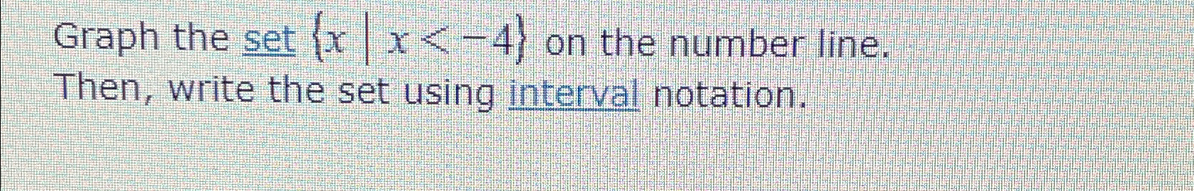 Solved Graph the set {x|x