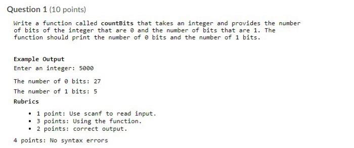Solved Question 1 10 Points Write A Function Called 4503