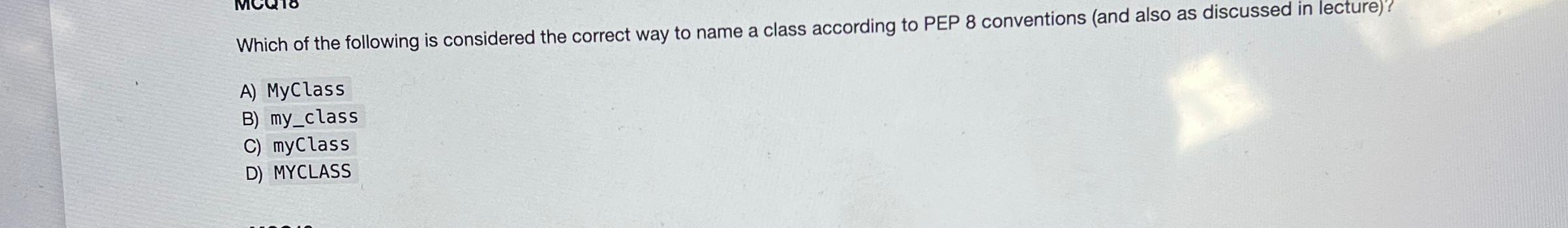 Solved Which of the following is considered the correct way | Chegg.com